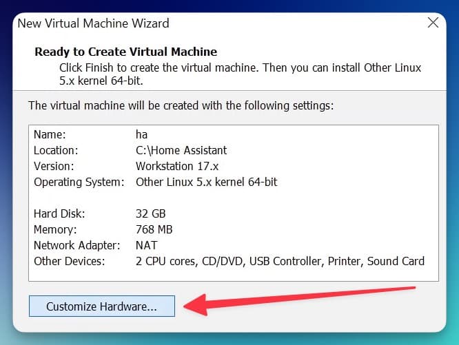 Install Home Assistant On Windows Using VMware